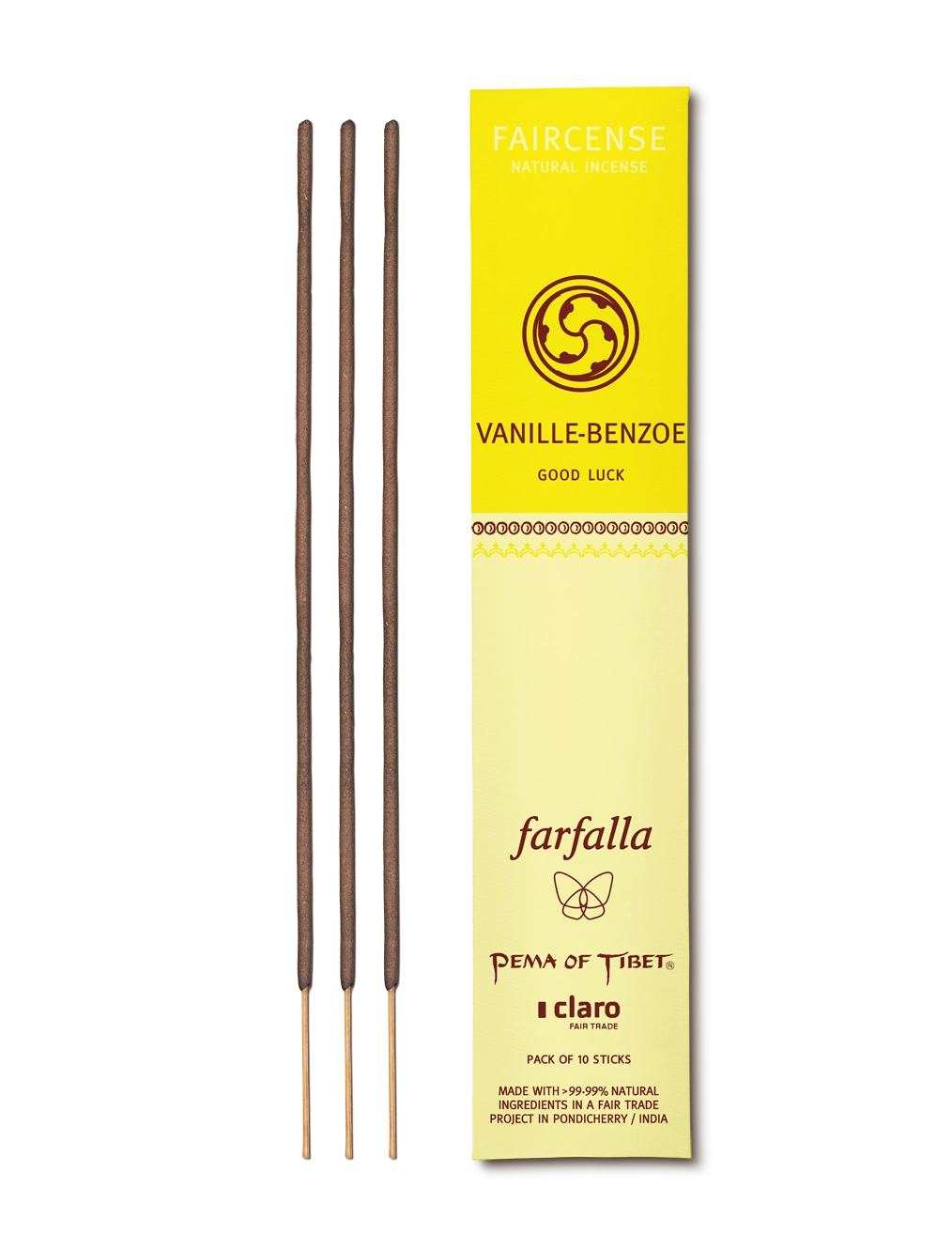 Incense Sticks Vanille/Benzoe / Good Luck Faircense – farfalla.eu