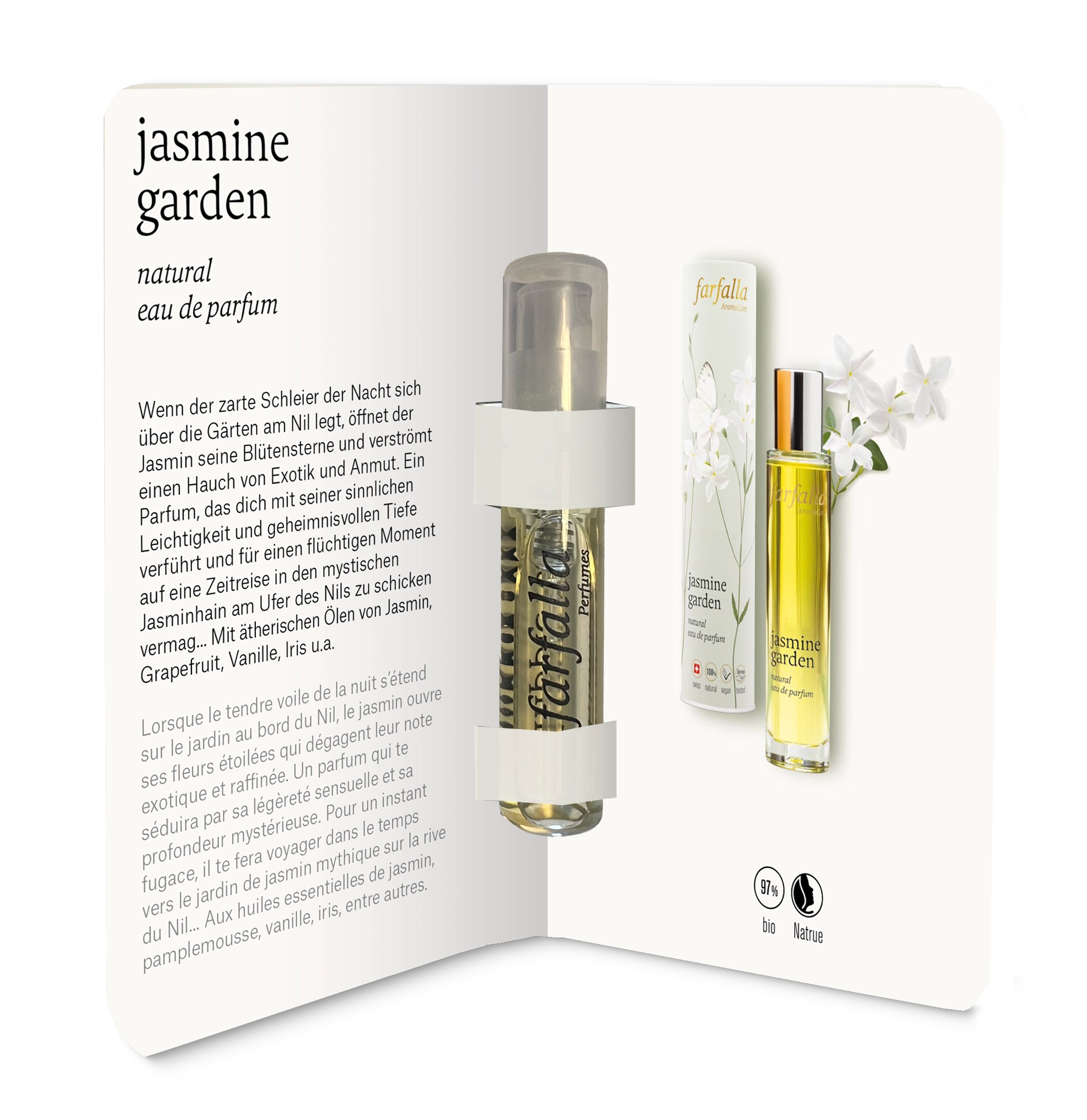 Sample Natural Eau de Parfum jasmine garden – farfalla.eu