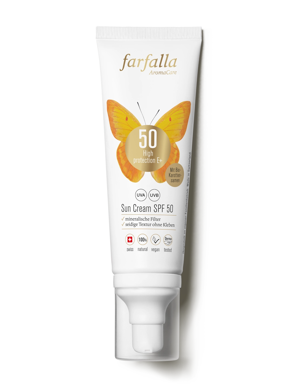 Sun Cream SPF 50 High Protection E+ Natural Sun Care – farfalla.eu